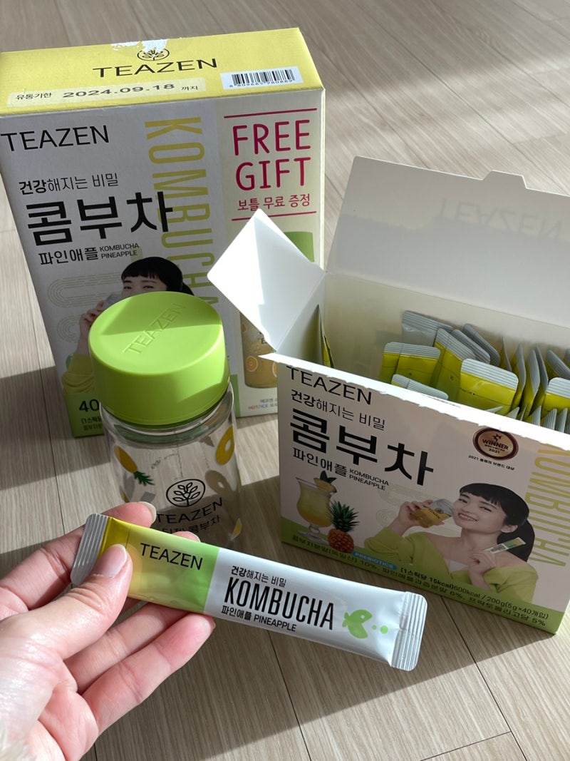 티젠 콤부차 파인애플 맛 후기내돈내산카페인함량 비교임산부 콤부차 추천 네이버 블로그