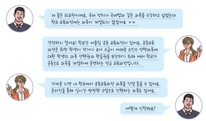 고등학교 준비하기 교육과정 안내 과목별 공부방법 공동교육과정 알아볼까요 네이버 블로그