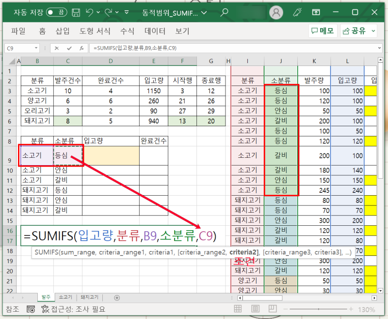 엑셀 Sumifs 함수 두 개 이상의 조건 합계 구하는 방법 네이버 블로그
