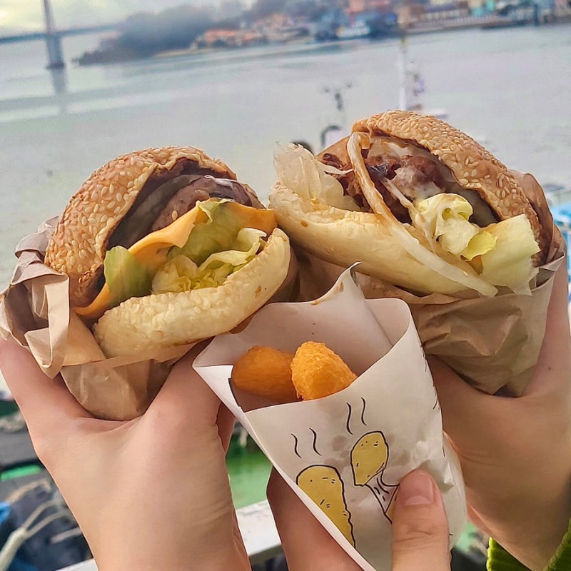 이순신광장 인근맛집 이순신 수제버거” 바다보면서 뚱새우 냠 네이버 블로그