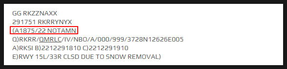 NOTAM(Notice to Airmen)이란? [2] : 해석 : 네이버 블로그