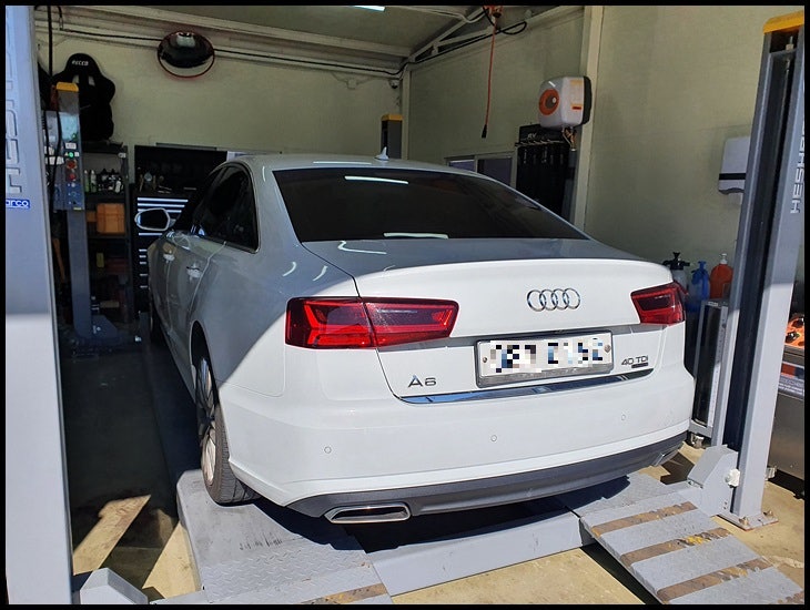 아우디 C7 A6 40tdi 리어 브레이크패드 교환 광산구 수입차정비 봉선모터스 네이버 블로그