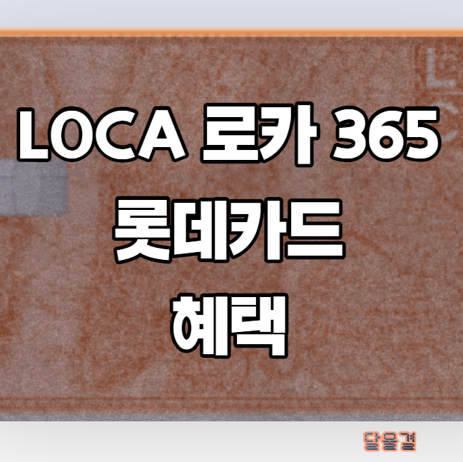 LOCA 로카 365 롯데카드 혜택 알아보자 : 네이버 블로그