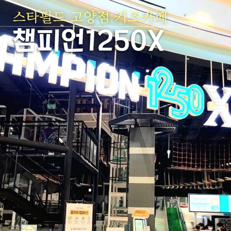 일산 대형 키즈카페 스타필드 고양점 챔피언1250x 리뉴얼 새단장 할인 팁 네이버 블로그