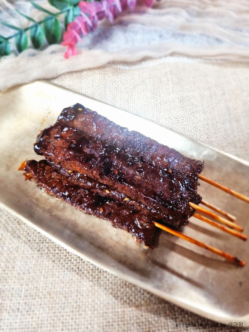 명절에 고기산적 이렇게 해보세요 산적요리 우둔살 꼬치산적 네이버 블로그