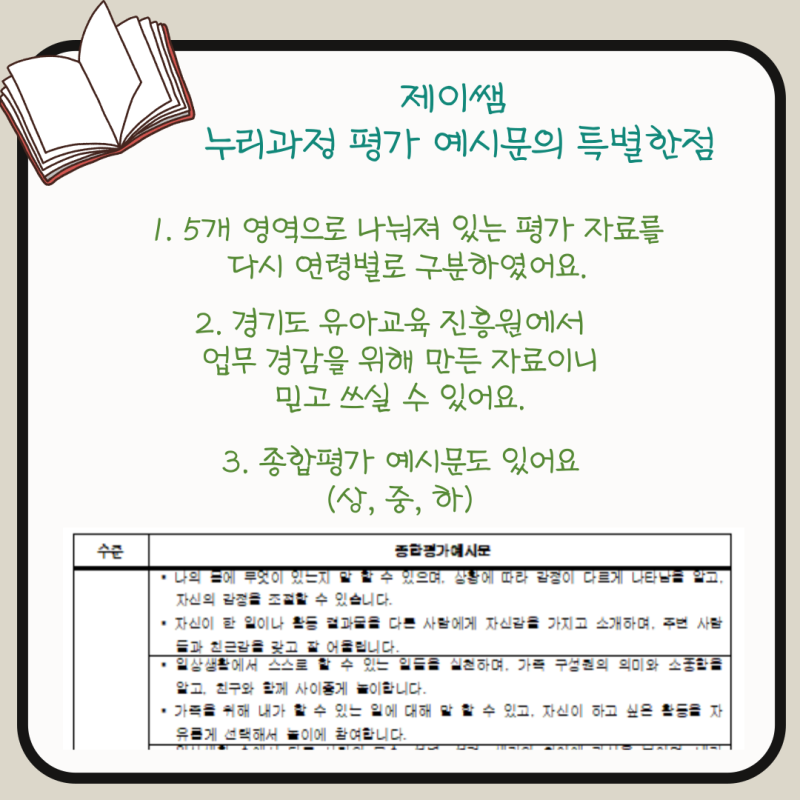 생활기록부 나의 유치원 생활 누리과정 연령별 발달평가 예시문 한글 Ver 다운받기 네이버 블로그