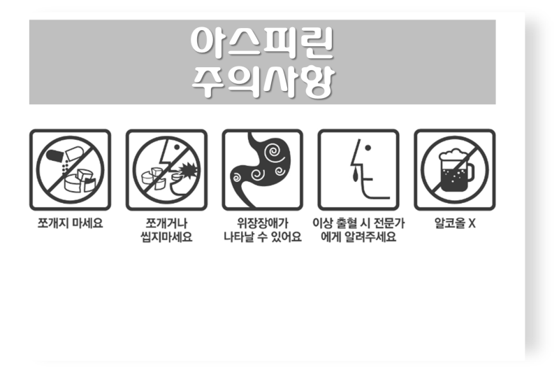 바이엘 아스피린 프로텍트정 100mg 항혈전제 혈전약 효능 효과 복용법 부작용 주의사항 가격 출혈 수술전 Feat 한미