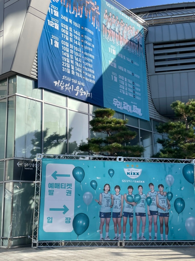 장충체육관 서브라인 배구 직관 시야 후기 221126 Gs칼텍스 Vs 한국도로공사 네이버 블로그