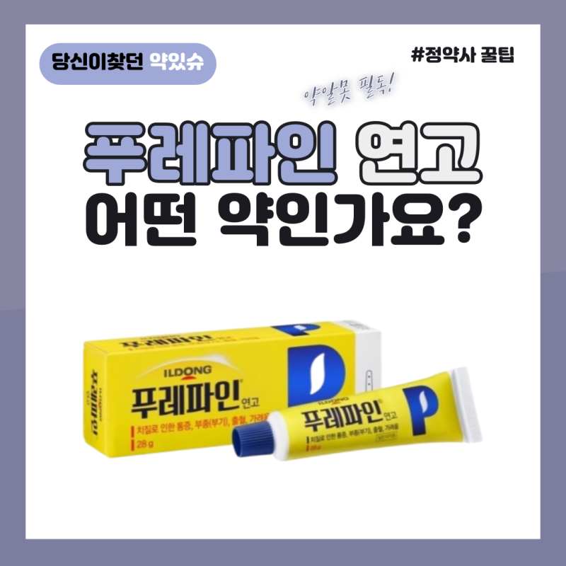 약사가 알려주는 푸레파인 연고 치질 치질연고 부종 출혈 가려움 통증 치열 치핵 사용방법 주의사항 가격