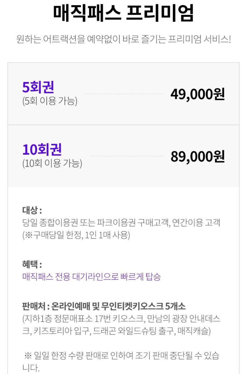 롯데월드 초등5남 3명 자유이용권 And 매직패스 프리미엄5회권 당일 구매 후기 네이버 블로그
