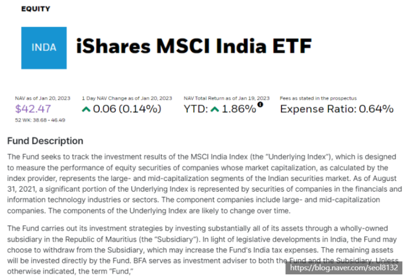 INDA, 인도증시에 투자하는 ETF (Ft. INDY와 비교 및 인도주식투자) : 네이버 블로그