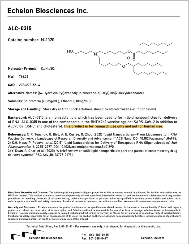 화이자 백신 성분 ALC-0315 안전할까? : 네이버 블로그