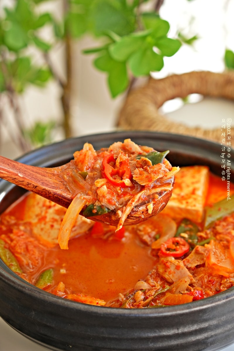 참치 김치찌개 맛있게 끓이는법 쉬운 참치 김치찌개 레시피 참치캔 요리 네이버 블로그