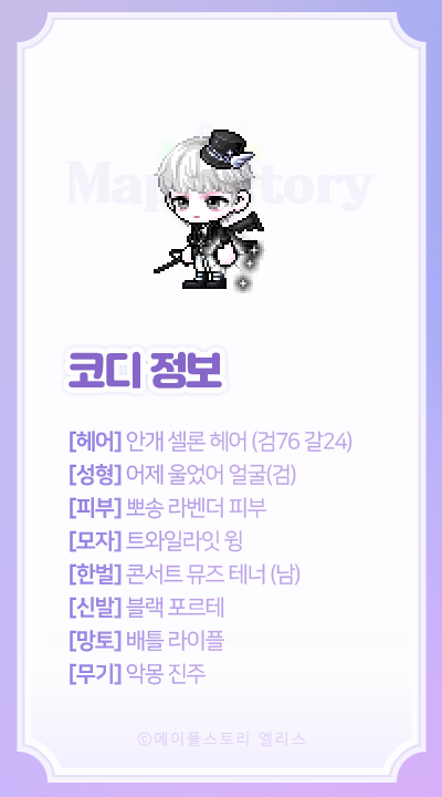 메이플스토리 1월 4주 차 코디 셋업 메이플 신규 마라벨 헤어 활용 코디 추천 네이버 블로그