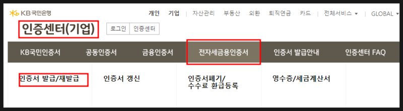 개인사업자 전자세금계산서전용 공동인증서 발급하기 Ft Kb국민은행 네이버 블로그