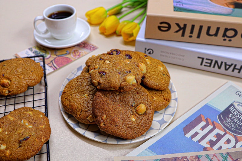 서브웨이 쿠키 만들기 아메리칸 화이트 초코 쿠키 반죽 재료 마카다미아 라즈베리 듬뿍 네이버 블로그