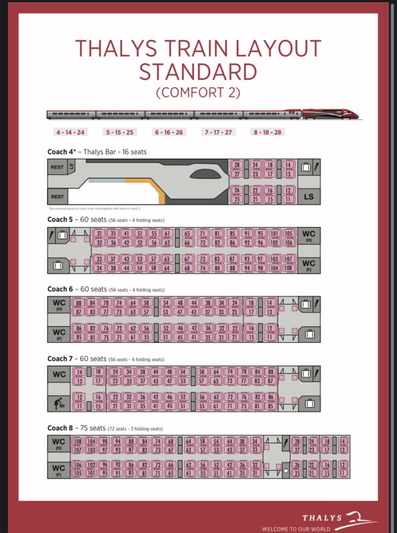 자세한~ 유럽기차예약방법 ::: 탈리스 Thalys 예약 | 네덜란드-벨기에-프랑스 기차여행 | 탈리스 좌석배치도 | 탑승후기 ...