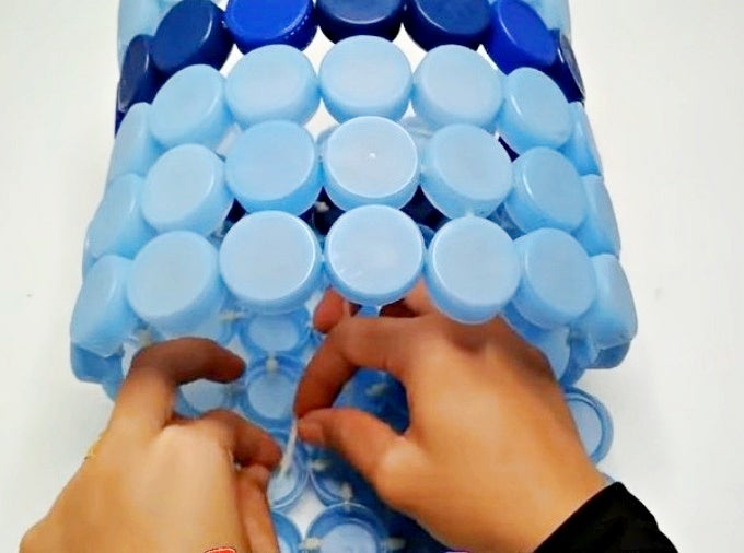 Diy 페트병뚜껑 업사이클링 가방 재활용품만들기 네이버 블로그