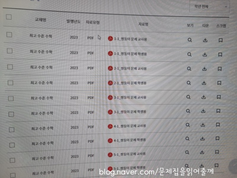 초등수학 상위권교재의 매운맛과 순한맛 천재아카자료로 수업준비도 편한 최고수준s Vs 최고수준 난이도 비교하기 네이버 블로그