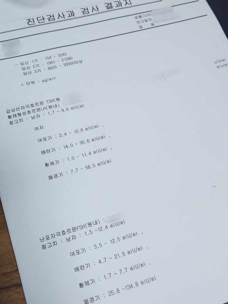 P 17 포항여성병원 임신준비 난임검사호르몬 검사 결과 네이버 블로그