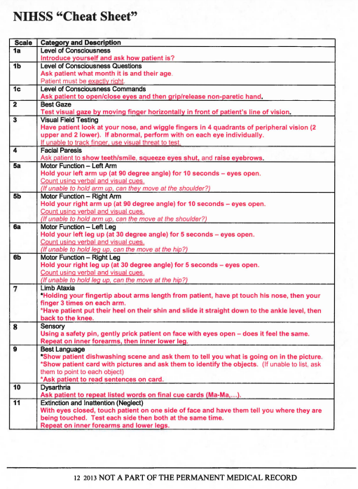 #뇌졸중(Stroke)1편. 평가도구 NIHSS(신경학적손상평가척도) : 네이버 블로그