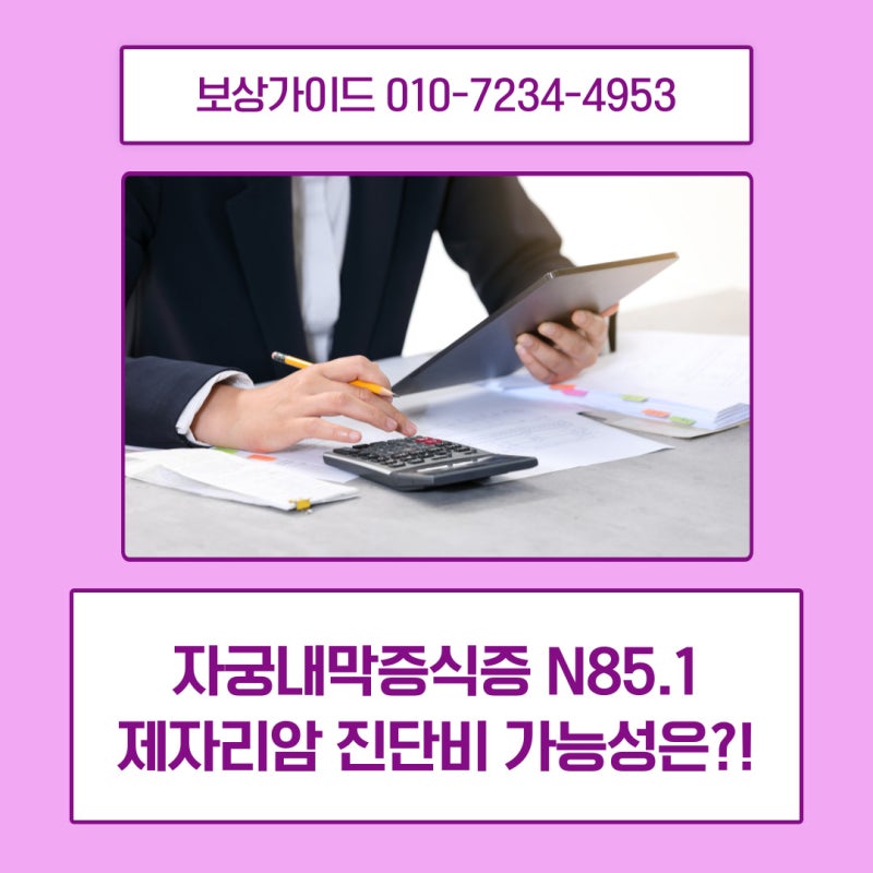 자궁내막증식증 N851 제자리암 진단비 가능성은 네이버 블로그