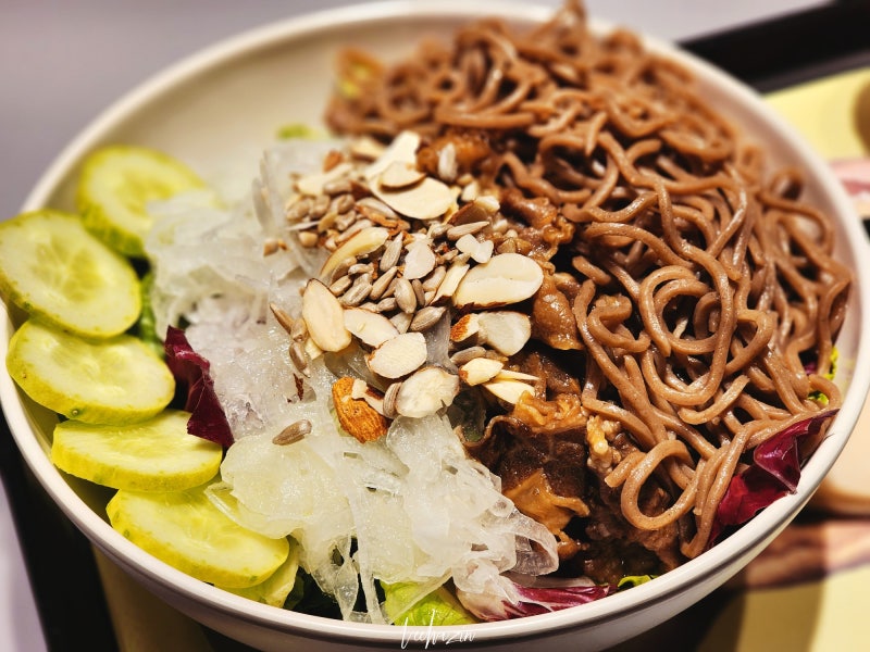 샐러디 우삼겹메밀면 맛있게 먹는 꿀팁 웰컴드링크 받는 방법 네이버 블로그