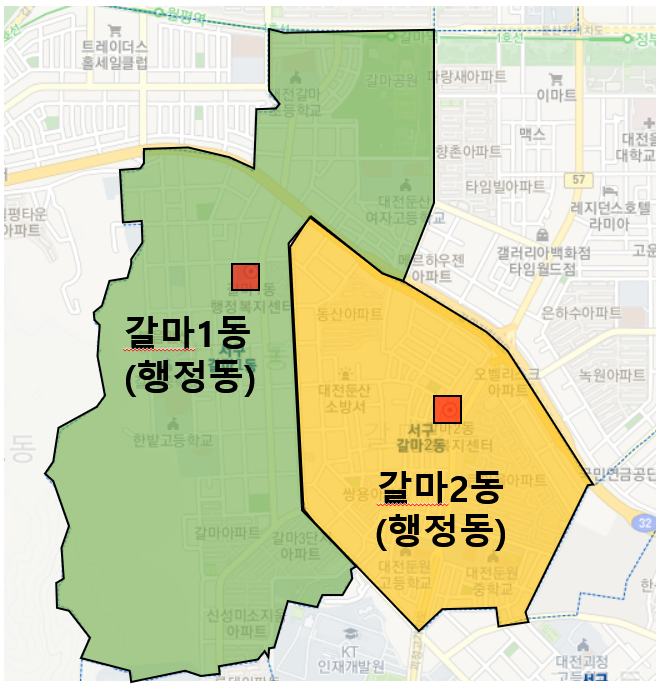 행정경계 지도 법정동 행정동 차이 확인 및 관할 지역 경계 검색 및 조회 방법 네이버 블로그