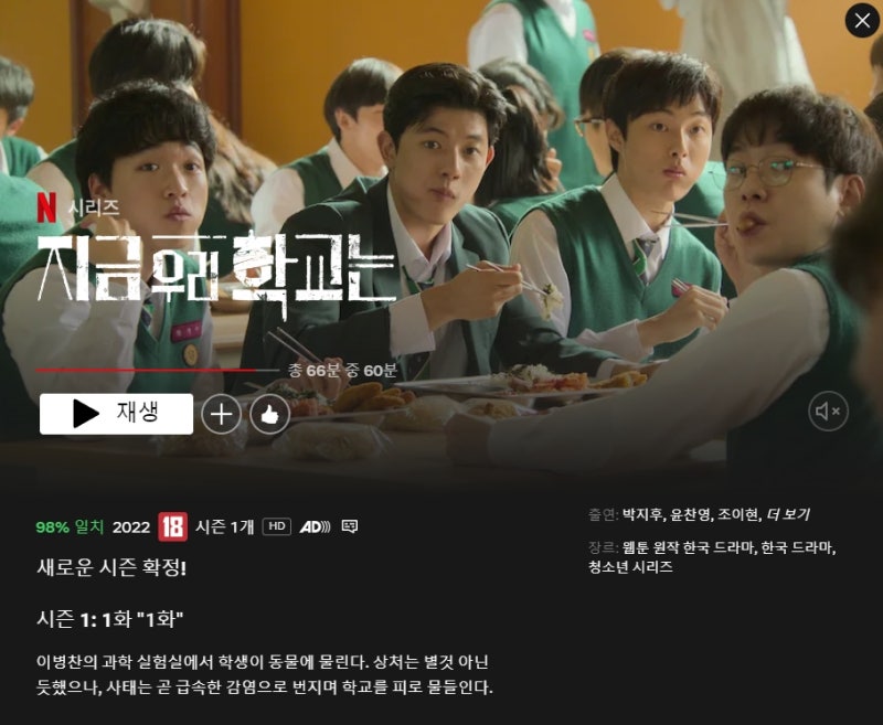 넷플릭스 지금 우리 학교는 결말 시즌2 개봉일한국좀비드라마 네이버 블로그
