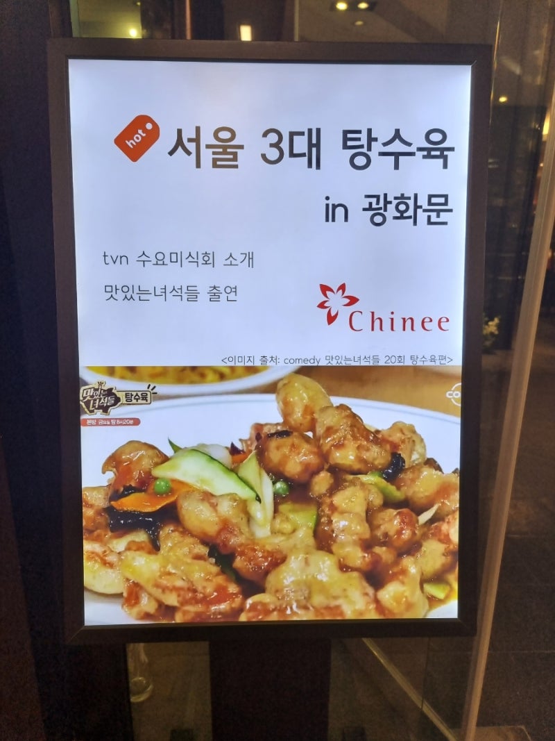 서울3대 탕수육 세종문화회관 맛집 중식당 친니 솔직후기 네이버 블로그