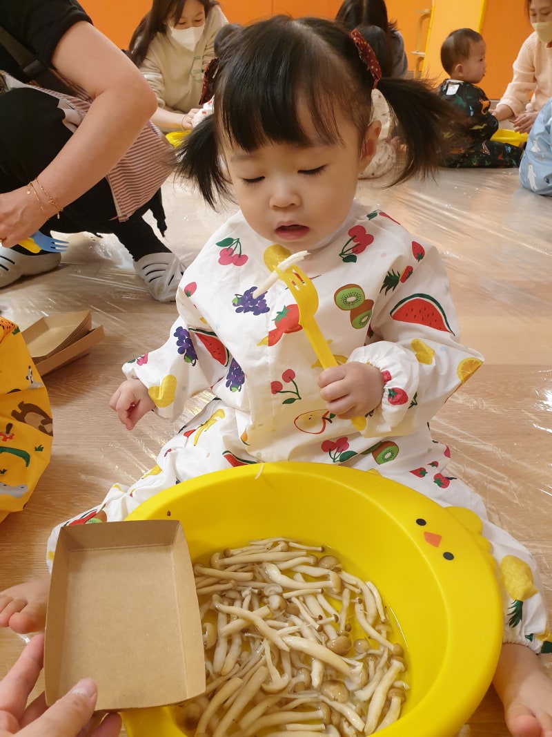 19개월아기 김해 신세계 아카데미 파파룰라 장보기 놀이 And 버섯 촉감놀이 네이버 블로그