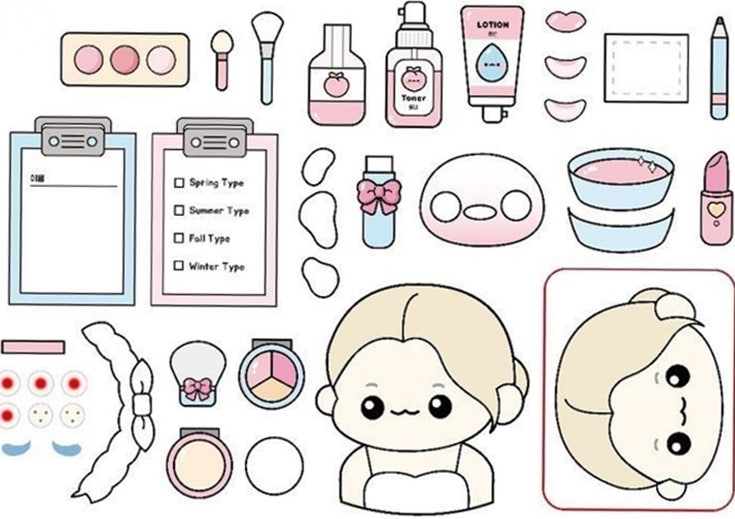 고양이부터 꼬마 아이까지 귀여운 종이인형 만들기 도안 네이버 블로그