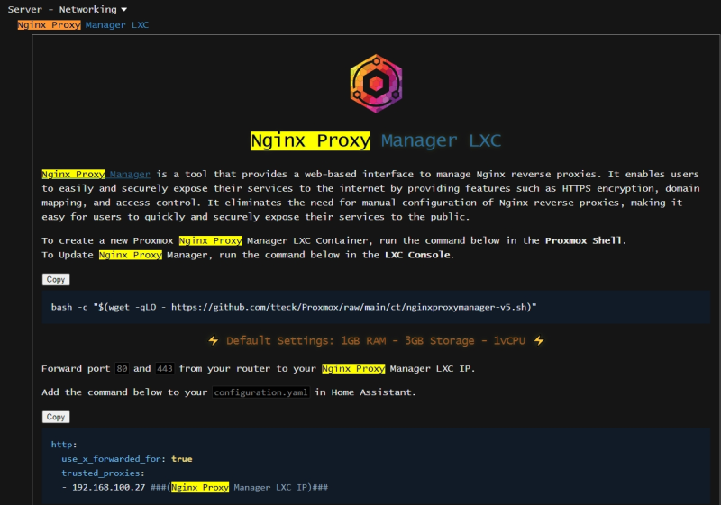 proxmox] npm(nginx proxy manager) 설치 LXC container : 네이버 블로그