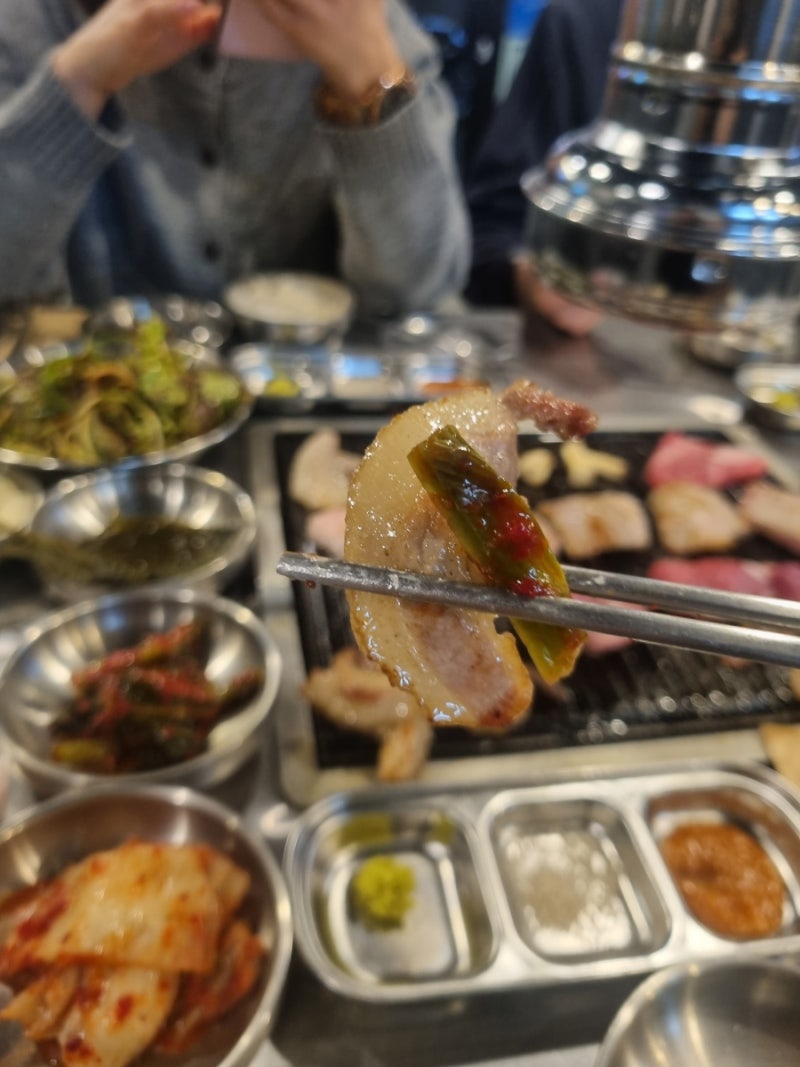 동인천 고기집 신포동 뒷고기 모듬한판 정말 맛있어요 네이버 블로그