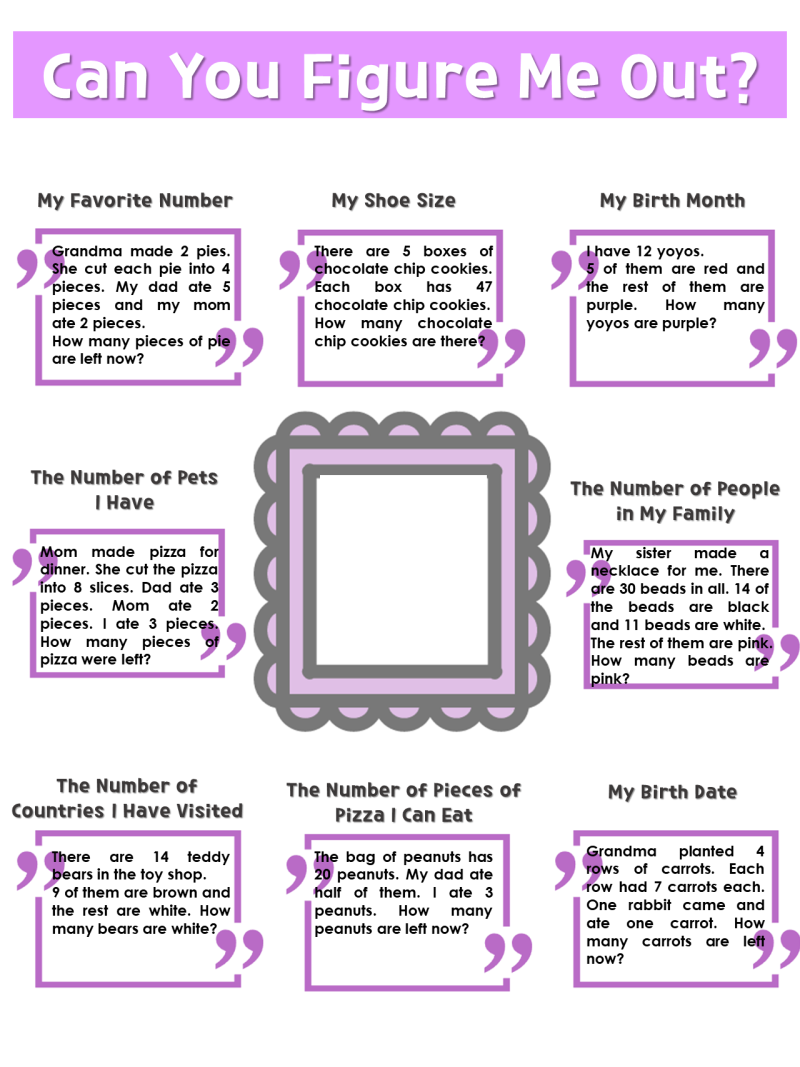 영어 워크시트 첫 수업에 하면 좋은 Activity "Can you Figure Me Out?" 영어로 배우는 수학 : 네이버 블로그