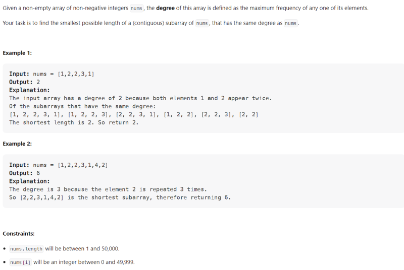 JAVA_Degree of an Array_LeetCode 697 : 네이버 블로그