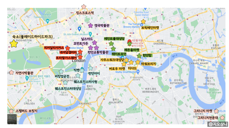 런던 가볼만한 곳 직접 만든 지도 모음 여행은 지도로 부터 시작한다 네이버 블로그