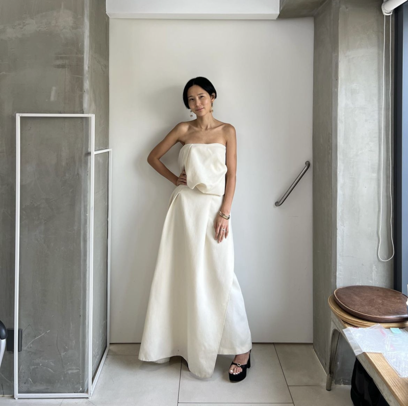 김나영 패션 인스타그램 옷 더 로우the Row 화이트 원피스 예쁘쟈나 네이버 블로그