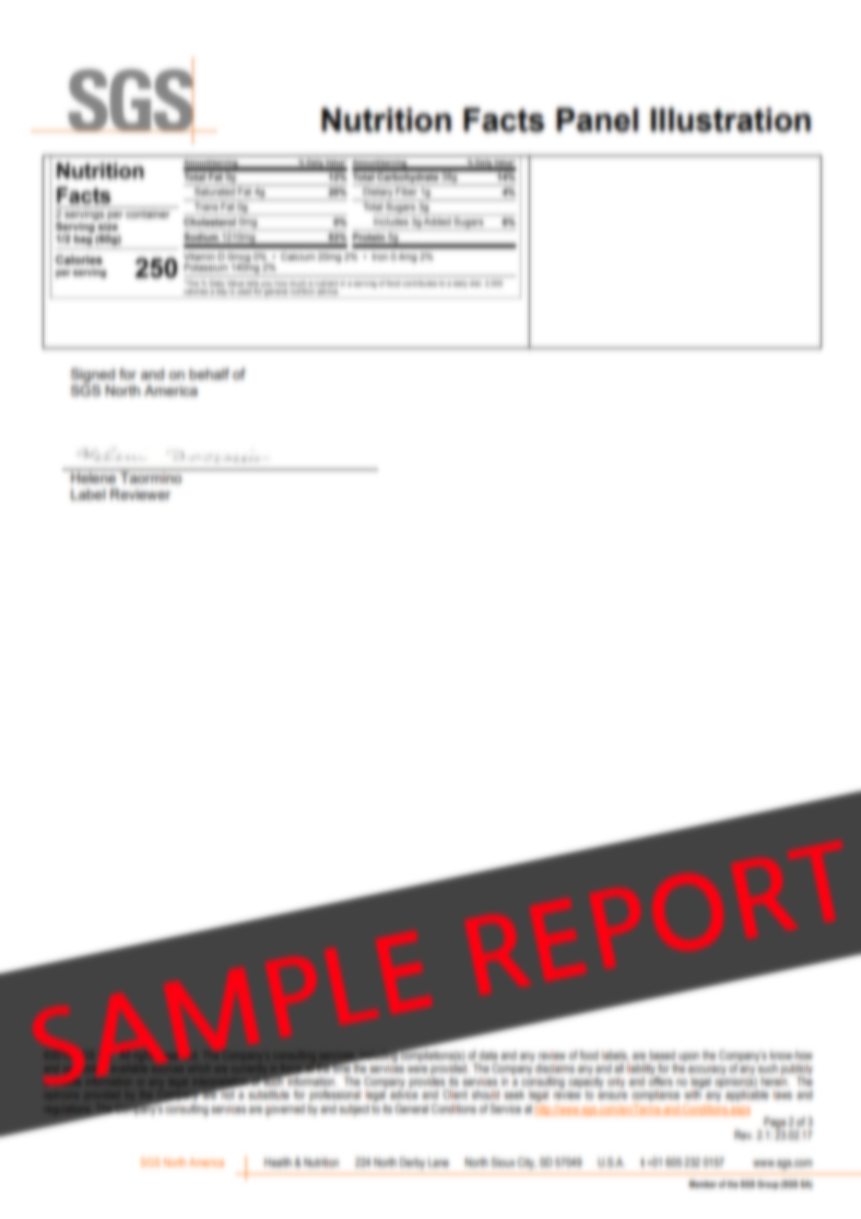 [SGS] 14대(FDA)영양성분 검증 Total Service : 14대 영양성분 Testing & Label생성 서비스 안내 ...