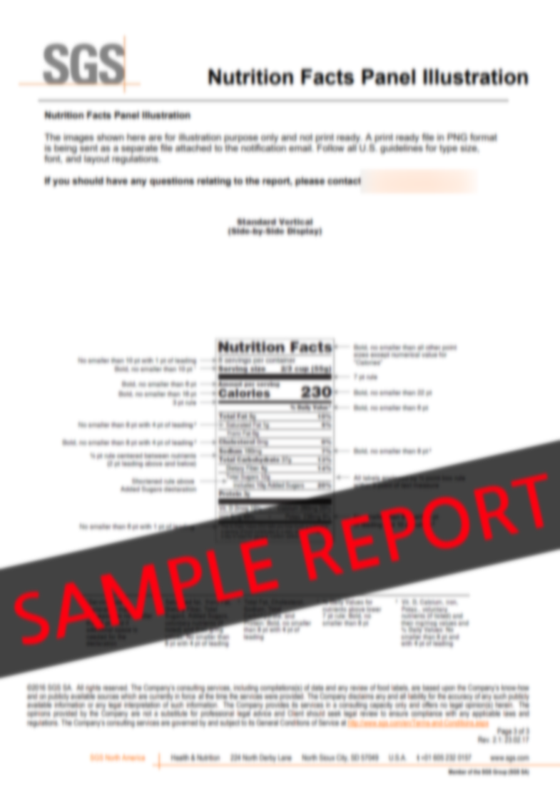 [SGS] 14대(FDA)영양성분 검증 Total Service : 14대 영양성분 Testing & Label생성 서비스 안내 ...