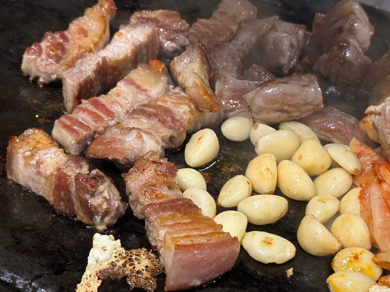 금정역 맛집 털보네생고기 돌판에 구워 먹는 삼겹살 네이버 블로그