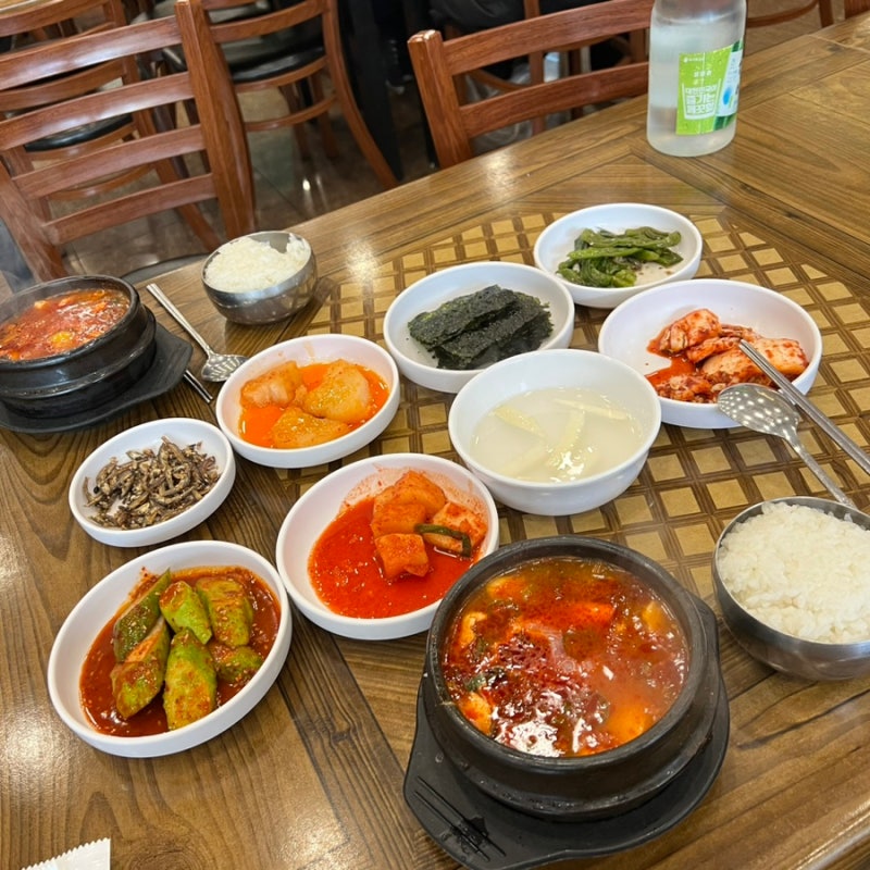 두정동 고바우 순두부찌개 우렁쌈장 백반 네이버 블로그