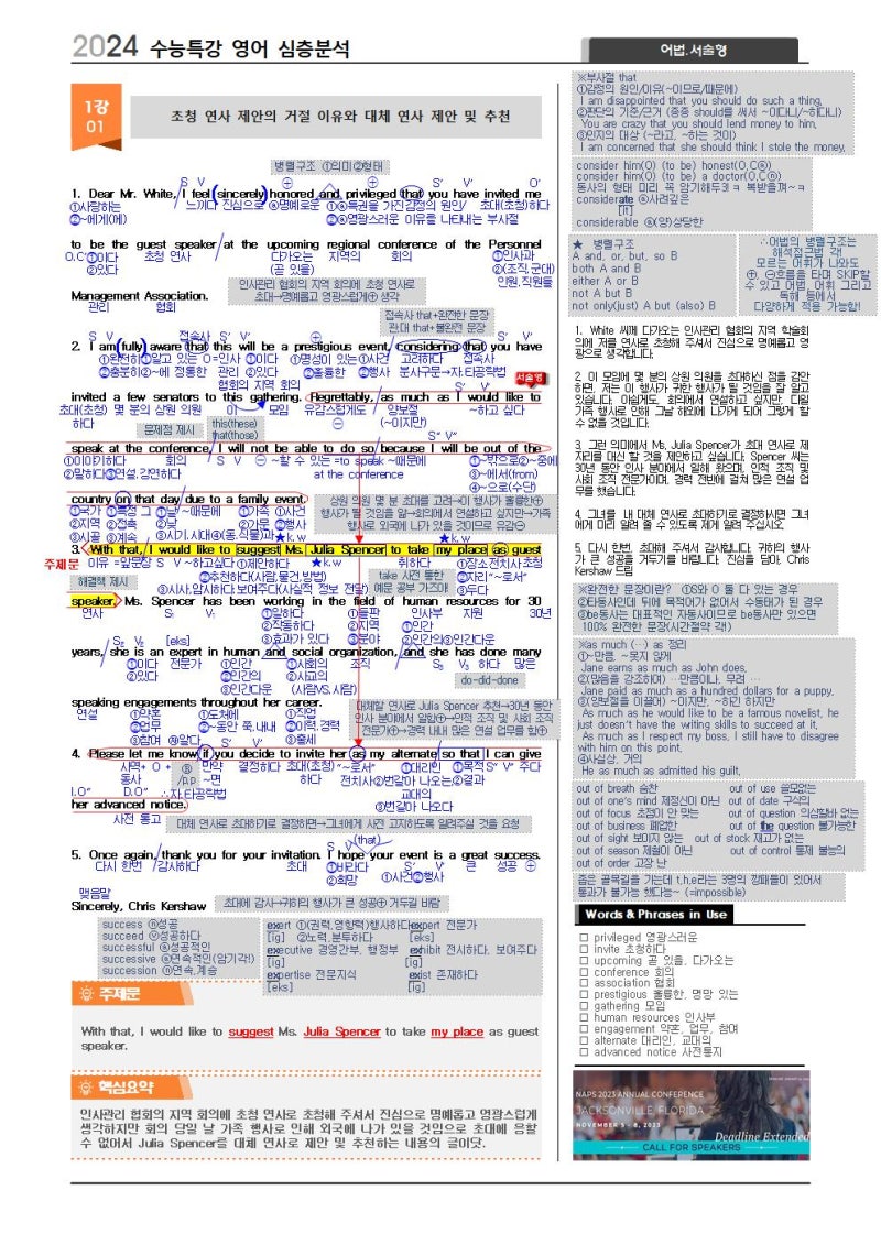 2024 수능특강 영어 심층분석 1강~5강 및 변형문제1강~5강 파일 첨부 ★★ 네이버 블로그
