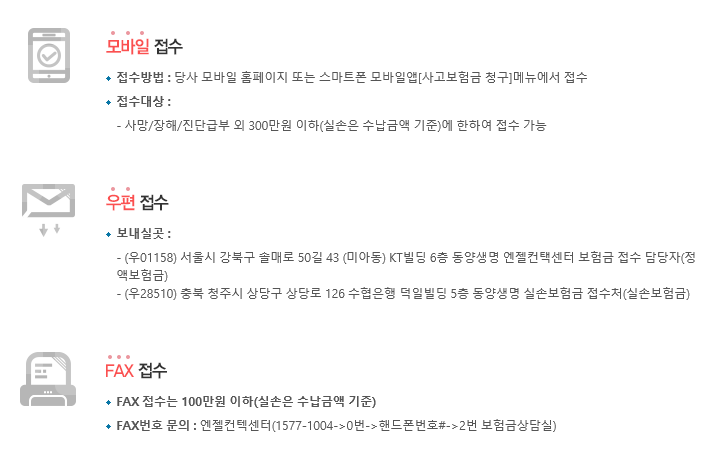 동양생명 보험금 청구방법 Feat 접수방법필요서류 네이버 블로그