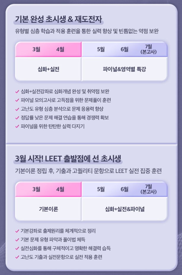 리트시험 시간표 및 3월 Leet 학습가이드 네이버 블로그