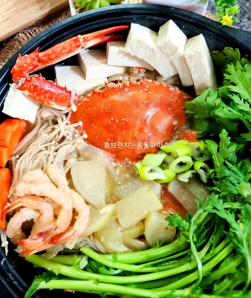 냉동 된장 꽃게탕 끓이는법 백종원 황금레시피 꽃게 된장국 된장찌개 맛있게 끓이는법 냉동꽃게요리 네이버 블로그