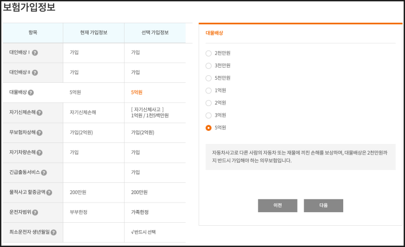 2023 자동차보험 대인배상12 대물배상 한도 상해등급 네이버 블로그