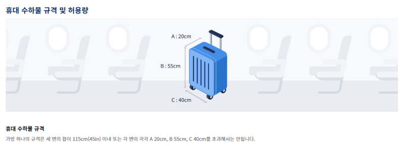 국내선 국제선 기내위탁 수하물 정리 여행갈 때 캐리어는 몇 인치가 좋을까 국내선국제선 기내위탁 수하물 무게 및 규격