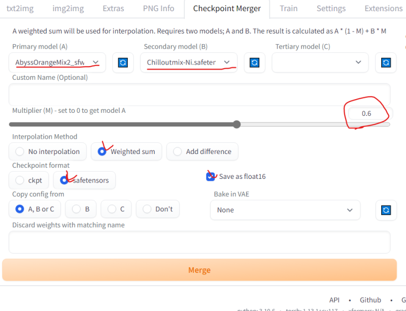 Stable Diffusion 모델 병합 하기 Checkpoint Merger : 네이버 블로그