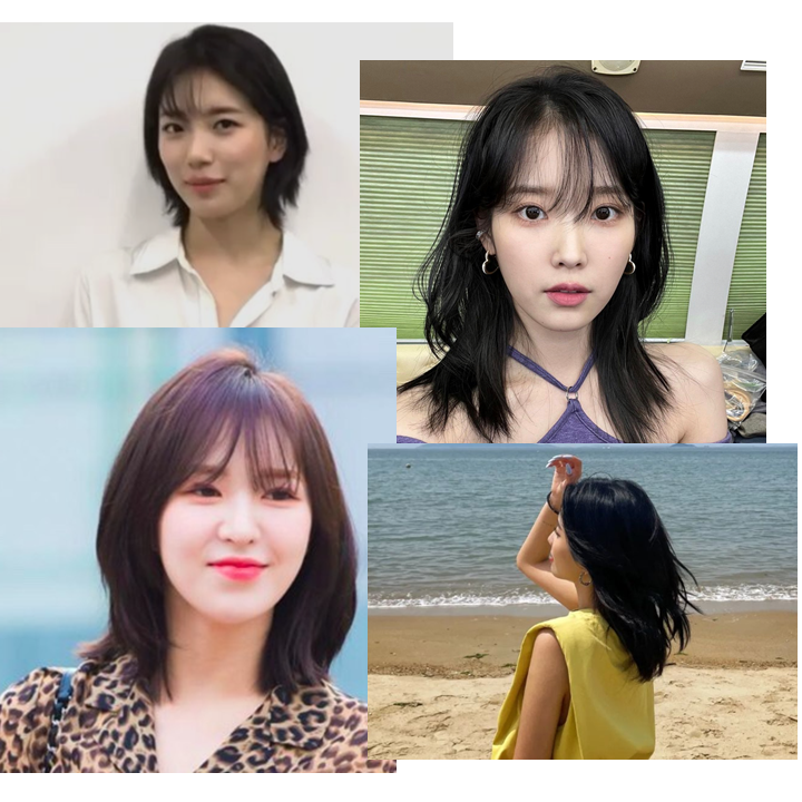 중단발 레이어드컷 연예인 허쉬컷 여자 거지존 헤어스타일 네이버 블로그